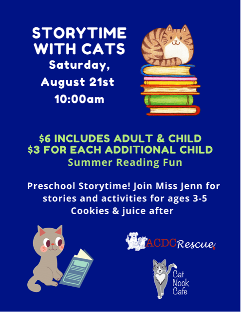 Storytime With Cats - Cat Nook Cafe